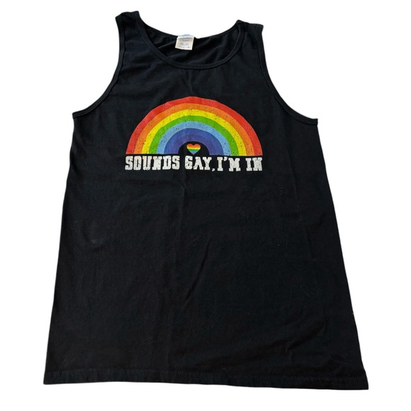 Hot Topic | Shirts | Black Rainbow Sounds Gay Im In Tank Top Small ...